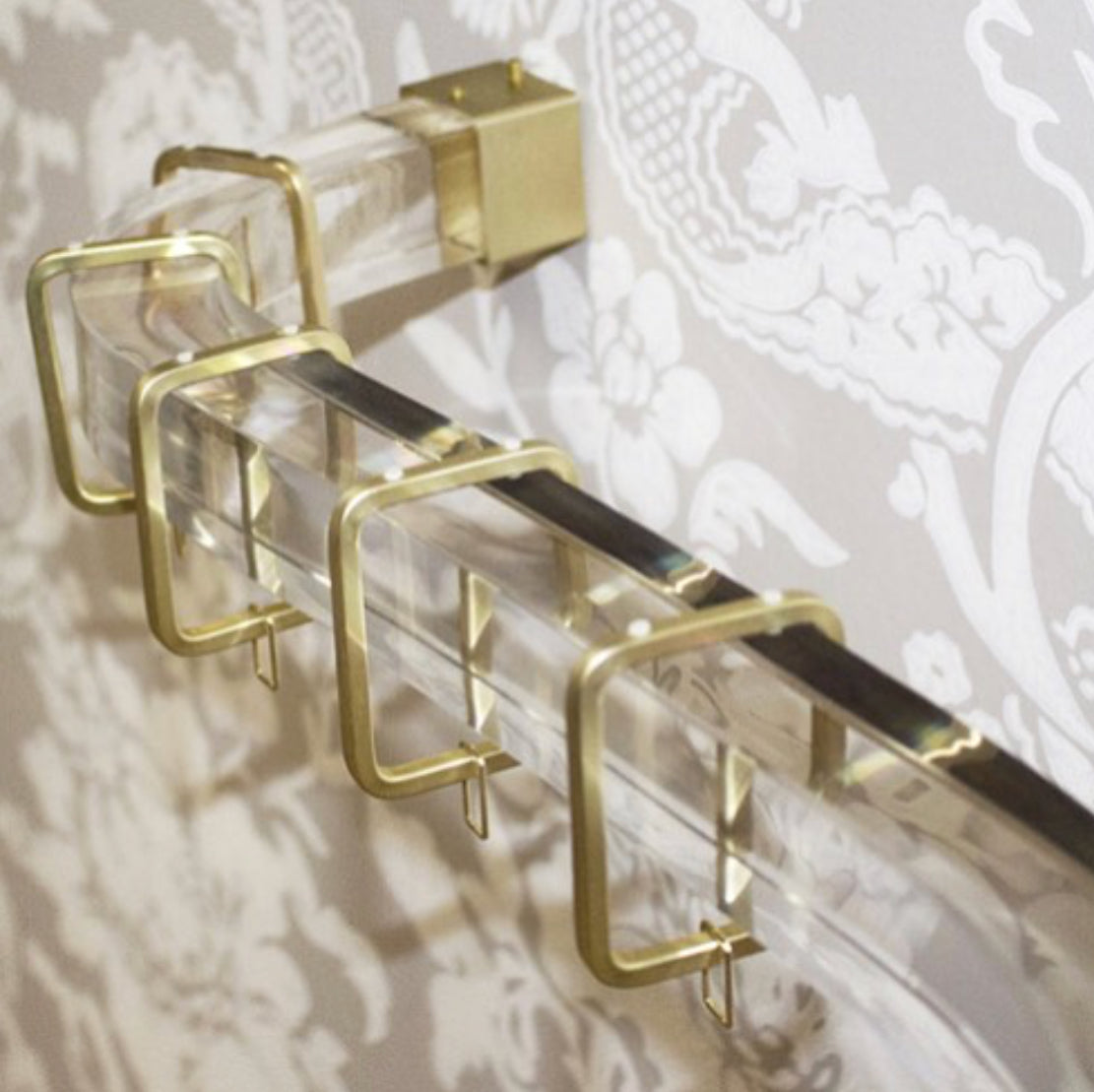 1-1/2" Square Lucite French Return Rod – Designers-Hardware & Supply